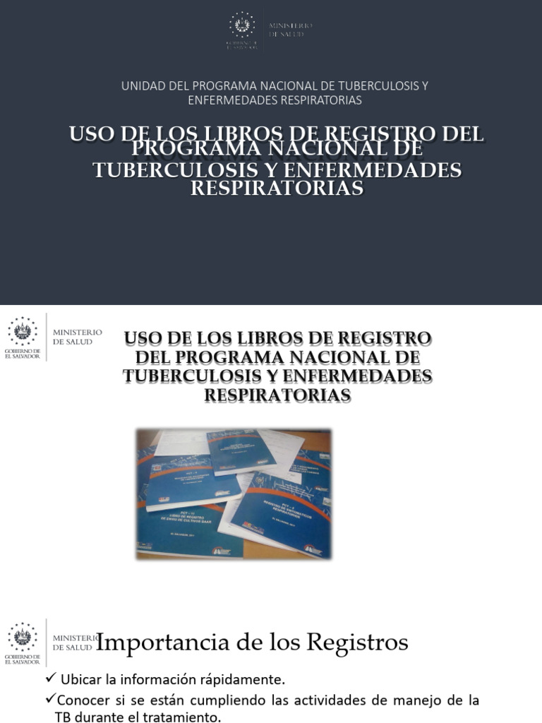 Libros de Registro de Tuberculosis | PDF | Tuberculosis | VIH