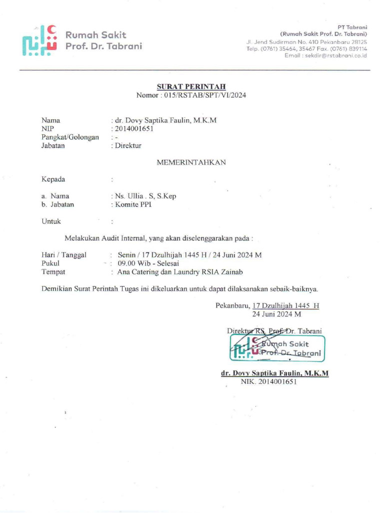 Surat Tugas Ppi | PDF