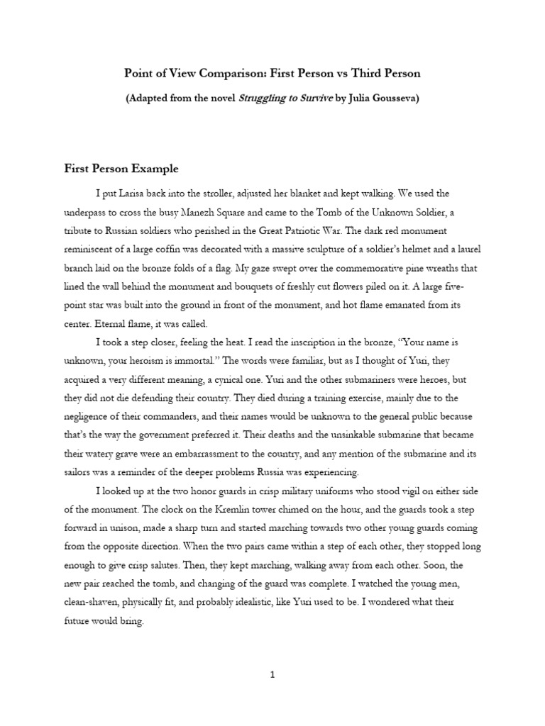 Point of View Comparison | PDF