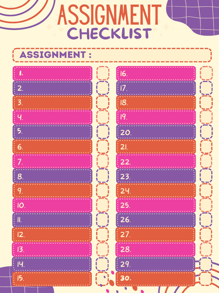 Lembar Assignment Checklist | PDF