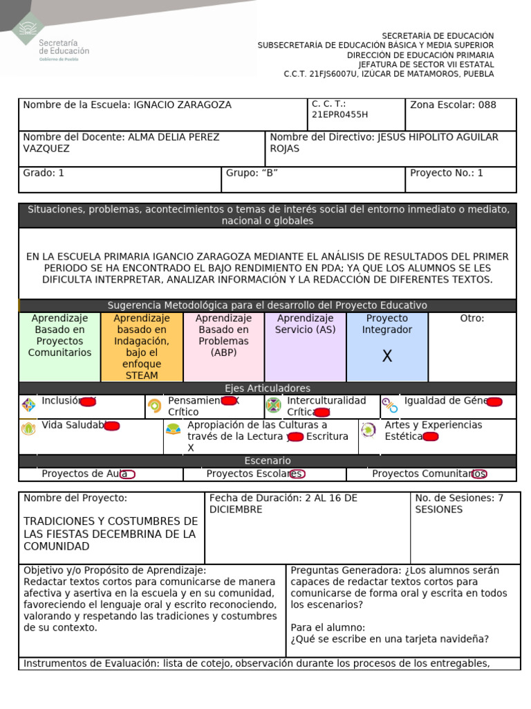 Proyecto Integrador (1) B | PDF | Educación primaria | Escuelas