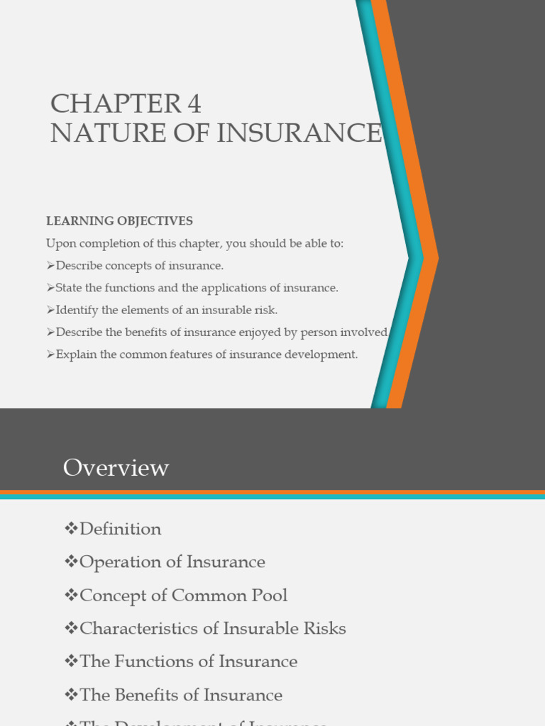 Topic 3 - Nature of Insurance | PDF | Insurance | Risk