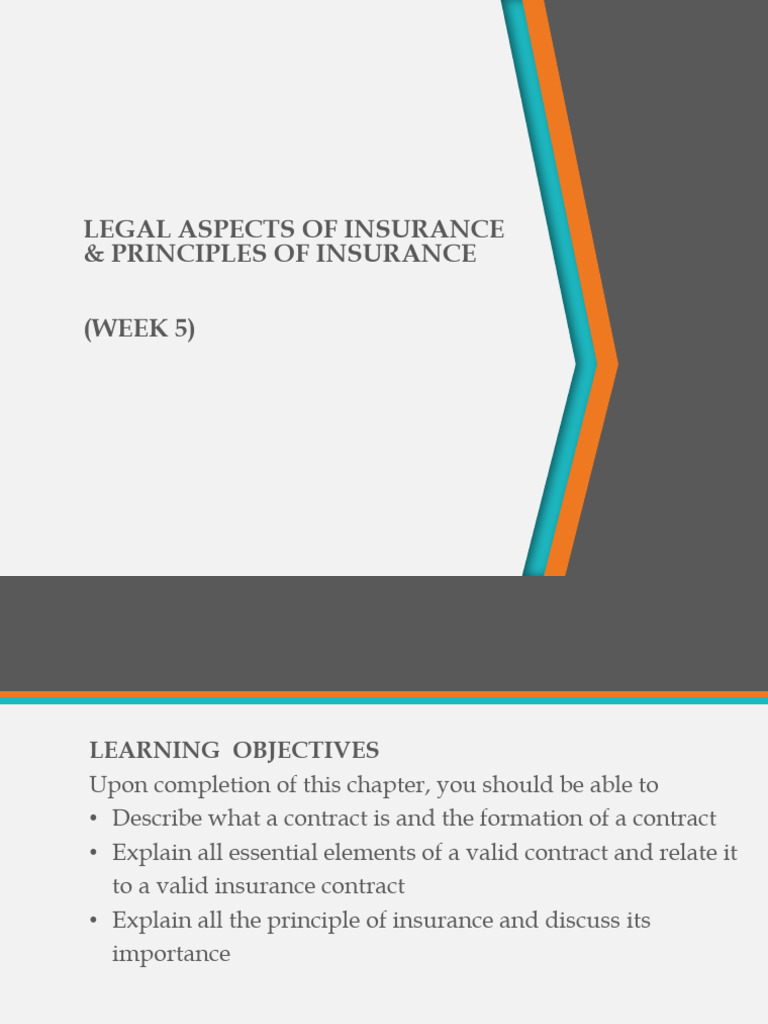 Topic 4 - Principle of Insurance | PDF | Insurance | Offer And Acceptance