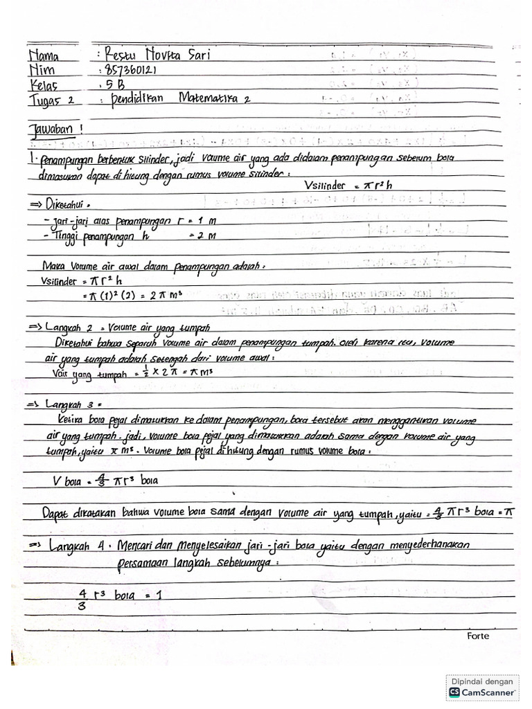 Tugas 2 MTK - RESTU | PDF