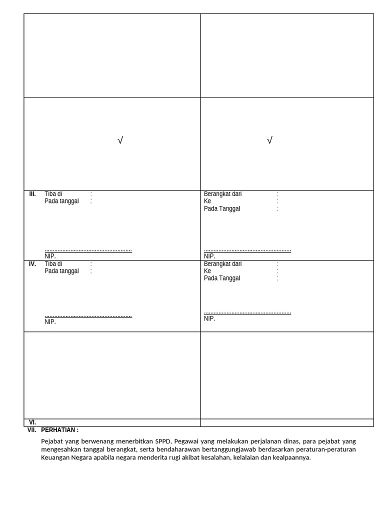 SPPD Wajib Kertas A4 Print Rangkap 3 | PDF