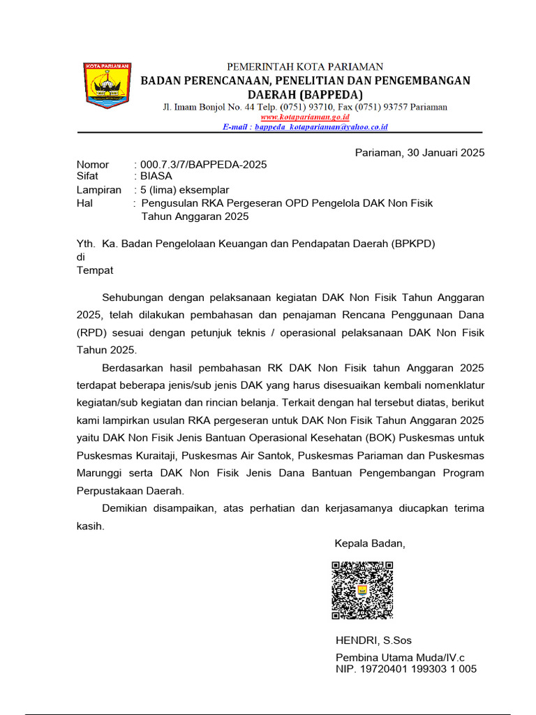 20250130141724pengusulan RKA Pergeseran DAK 2025 24-01 | PDF