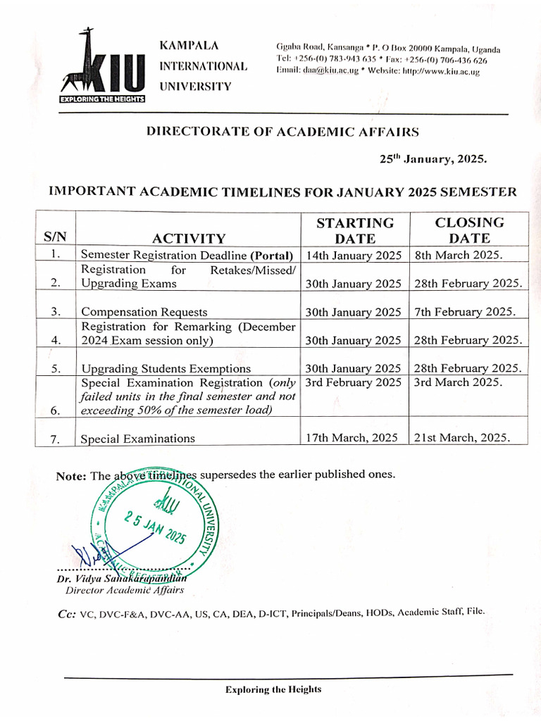 Important Deadline Memo | PDF