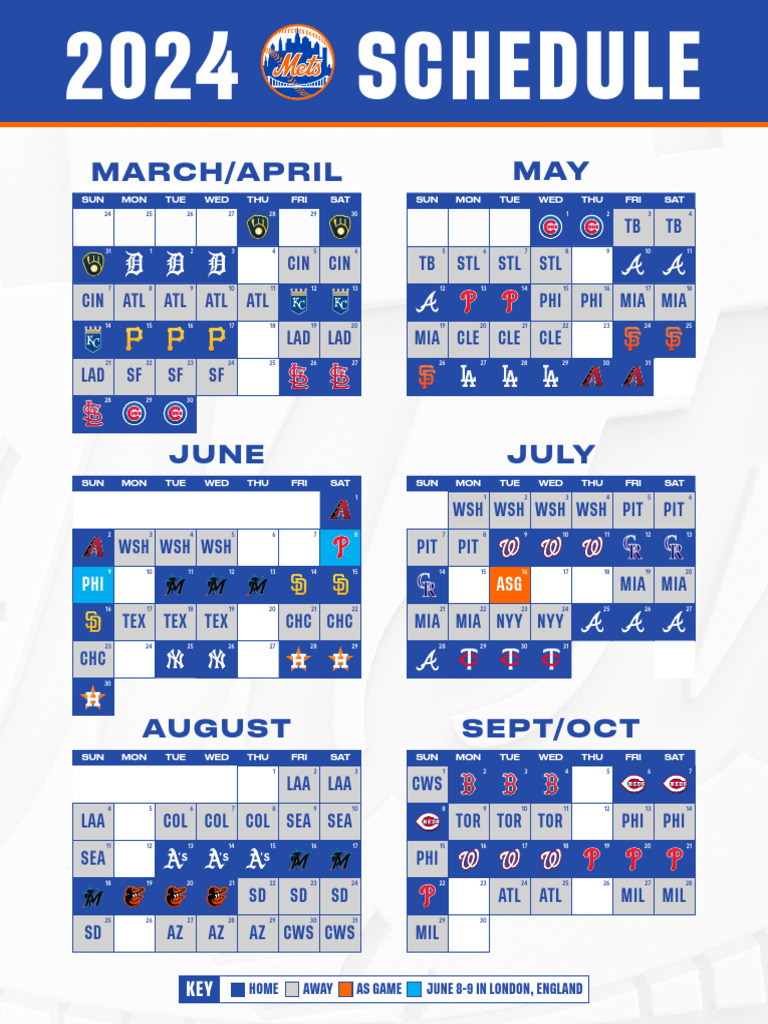2024 Mets Schedule | PDF