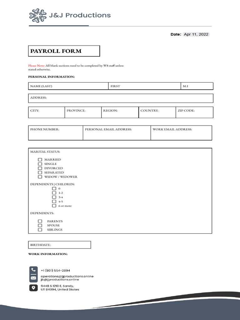 W8 HR Payroll Information Form | PDF | Foreign Exchange Market | Currency