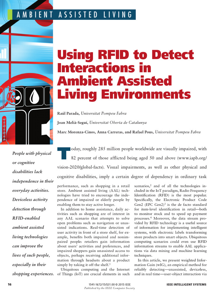 RFID for User Interaction in AAL | PDF | Radio Frequency Identification ...