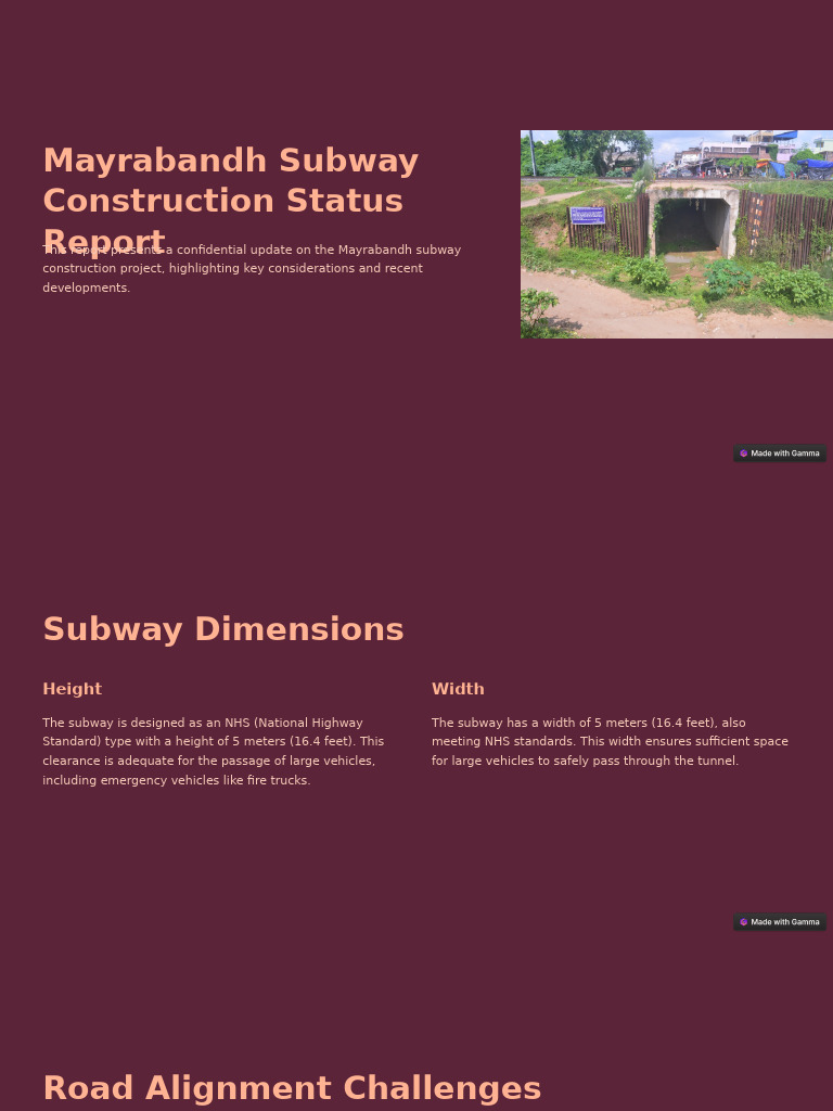 Mayrabandh-Subway-Construction-Status-Report | PDF | Policy