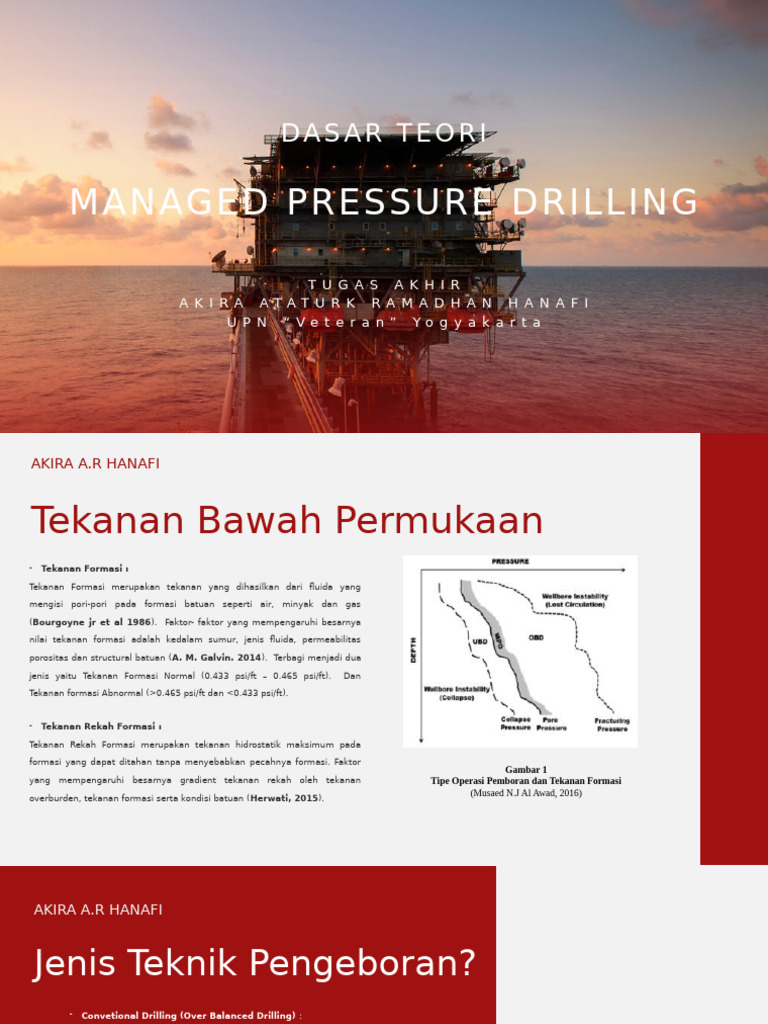 Dasar Teori Managed Pressure Drilling (MPD) - Akira A.R Hanafi | PDF