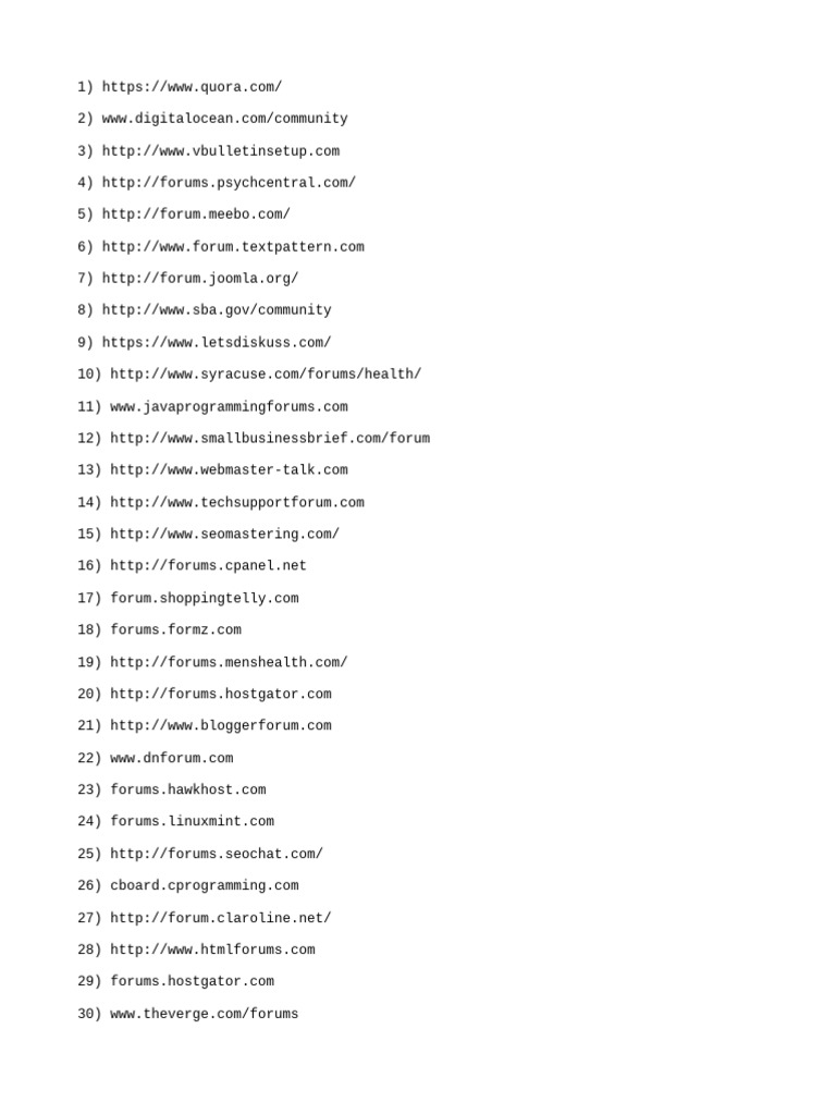 Basic Backlink List by Avdigitalweb | PDF