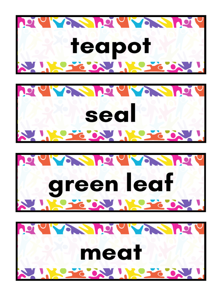 Ee Ea y Ey Word Card | PDF