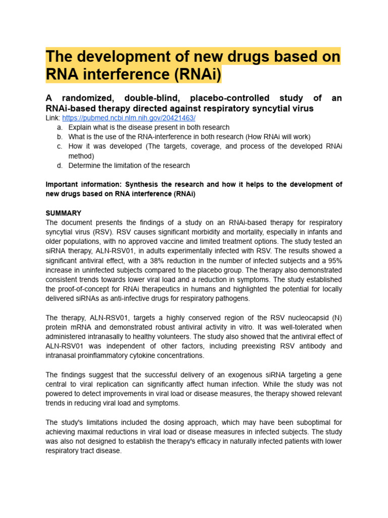 CMLB-REPORT | PDF | Rna Interference | Small Interfering Rna