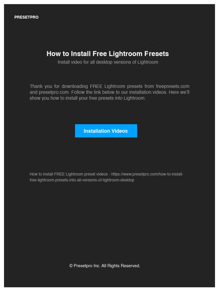 Lightroom Preset Installation Guide | PDF
