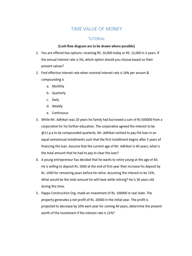 Time Value of Money Explained | PDF | Interest | Present Value