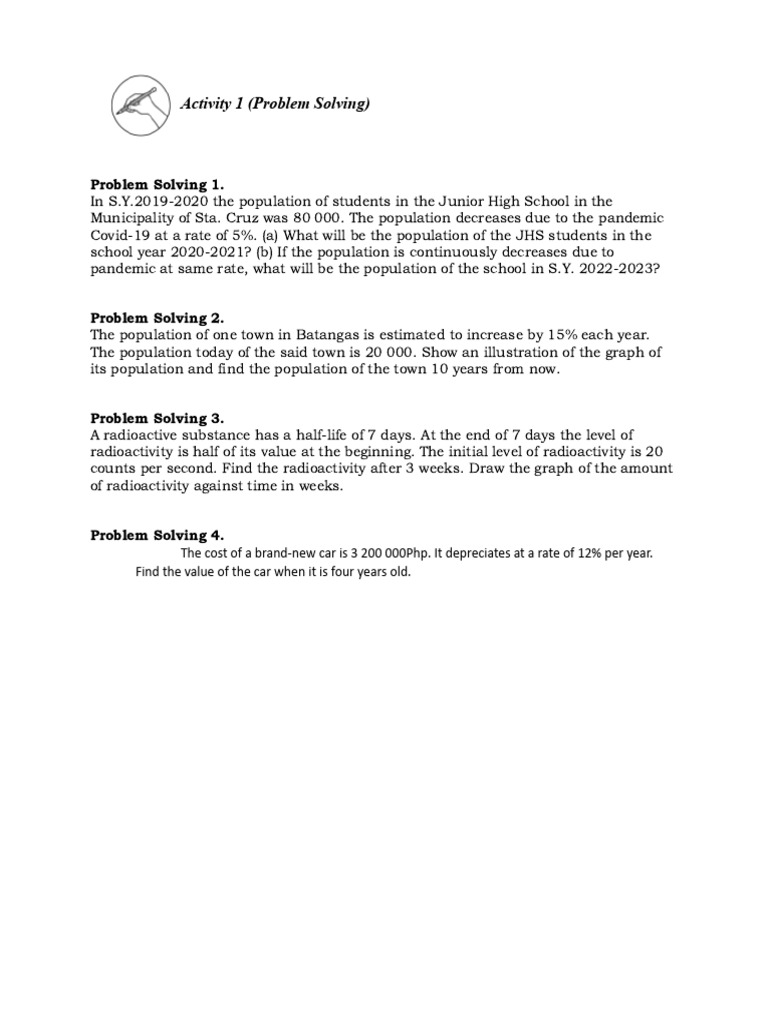 Activity 1 - Exponential Function | PDF