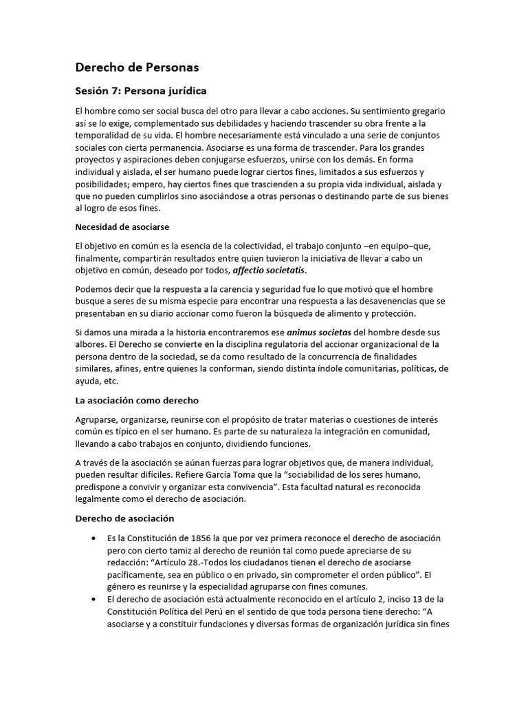 Derecho de Personas - Repaso II Unidad | PDF | Sociedad de ...