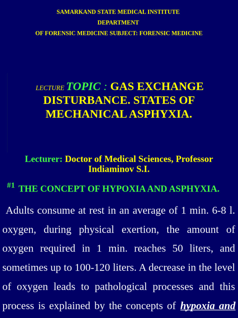 Mechanical Asphyxia | PDF | Respiratory Tract | Medical Specialties