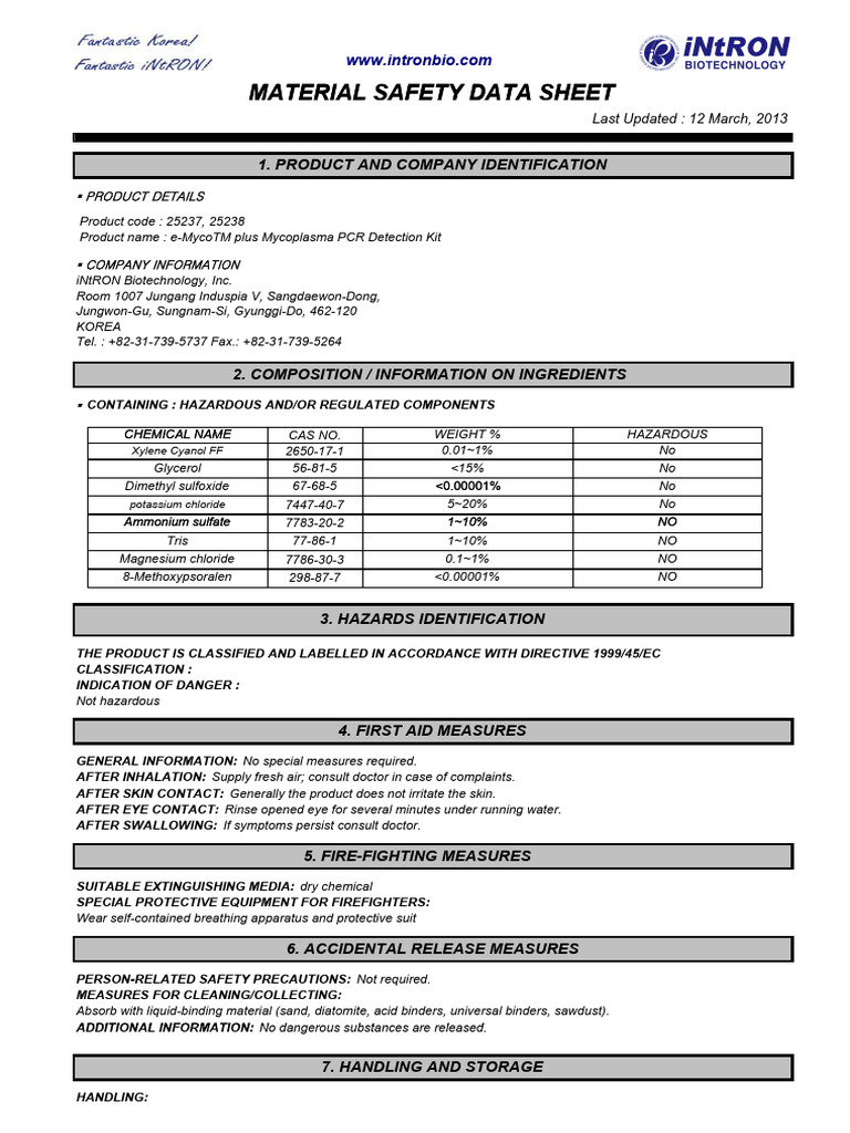 E-Myco Plus 25237 GHS-MSDS | PDF | Safety | Chemistry