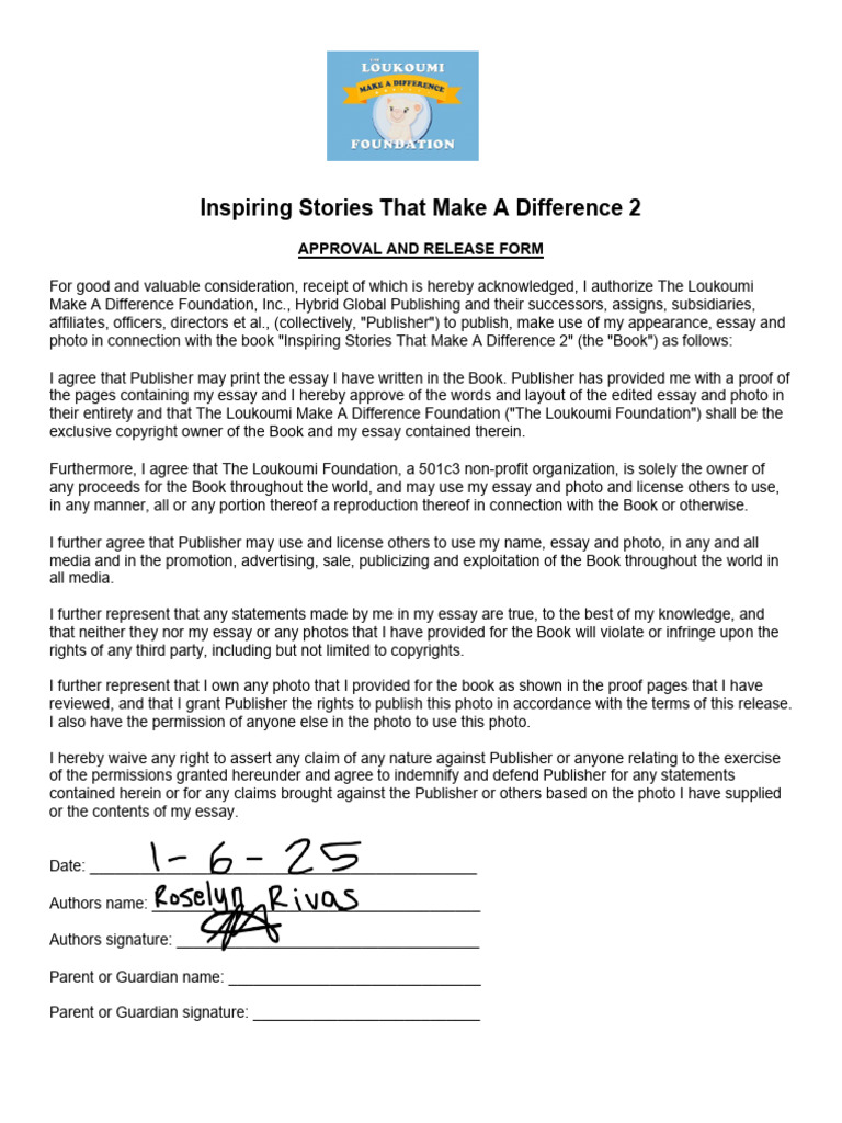 Approval Form for Inspiring Stories 2 | PDF | Copyright | Freedom Of ...