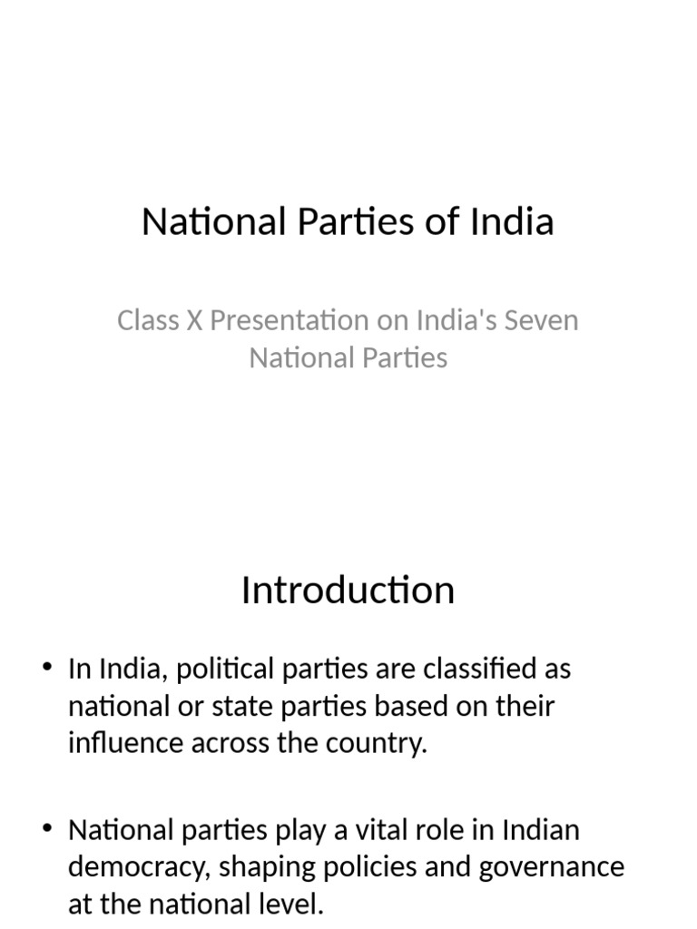 Overview of India's National Parties | PDF