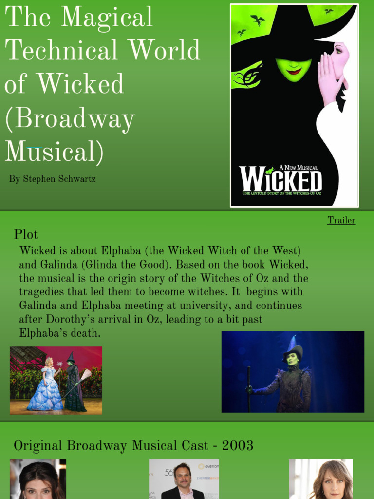Wicked Musical: Plot, Sets, and Effects | PDF | Dorothy Gale | Oz ...