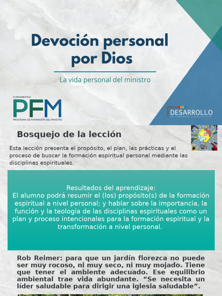 C2 Lección 1 Devoción Íntima Con Dios | PDF | Oración | Dios