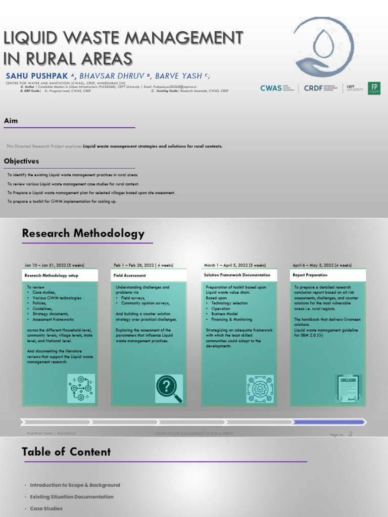 Presentation - Liquid Waste Management in Rural Areas | PDF | Waste | Water