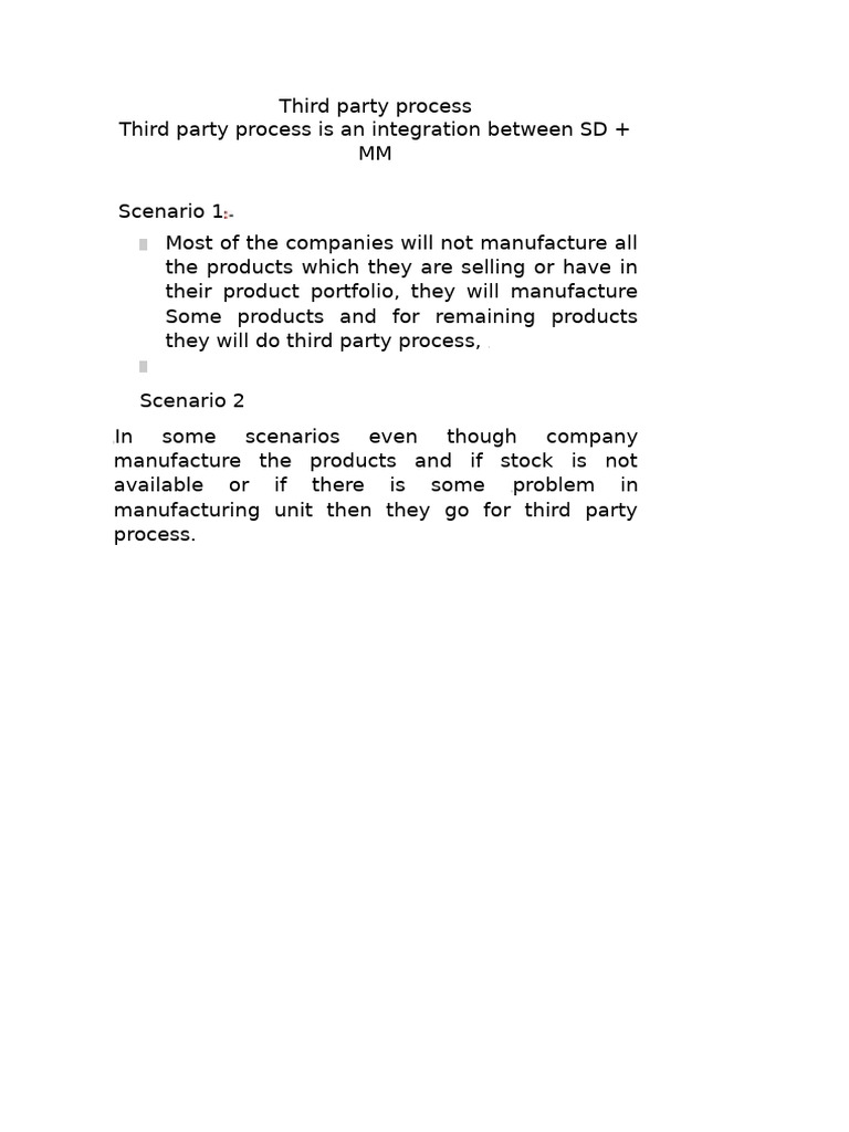 Third Party Process | PDF | Invoice | Business