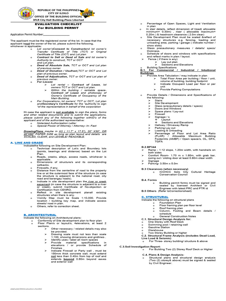 2022 Evaluation Checklist | PDF | Plumbing | Basement
