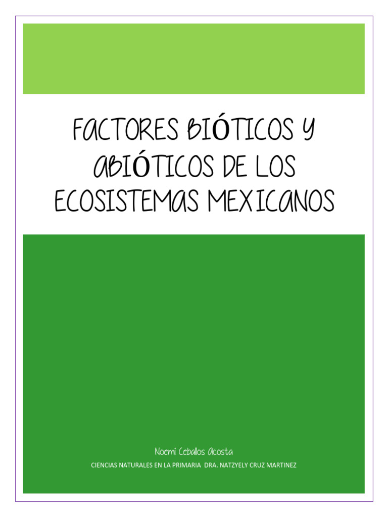 Ecosistemas Bioticos y Abióticos | PDF | Ecosistema | Entorno natural