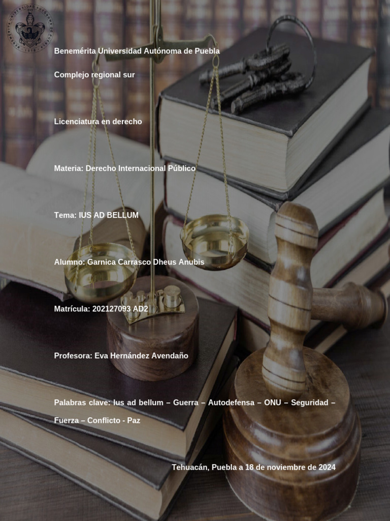 Ius ad Bellum: Fuerza y Derecho Internacional | PDF | Ley internacional ...