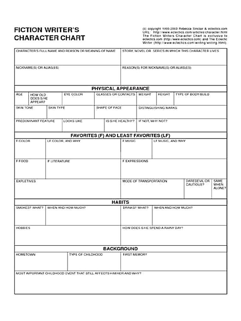 Character Design Template | PDF