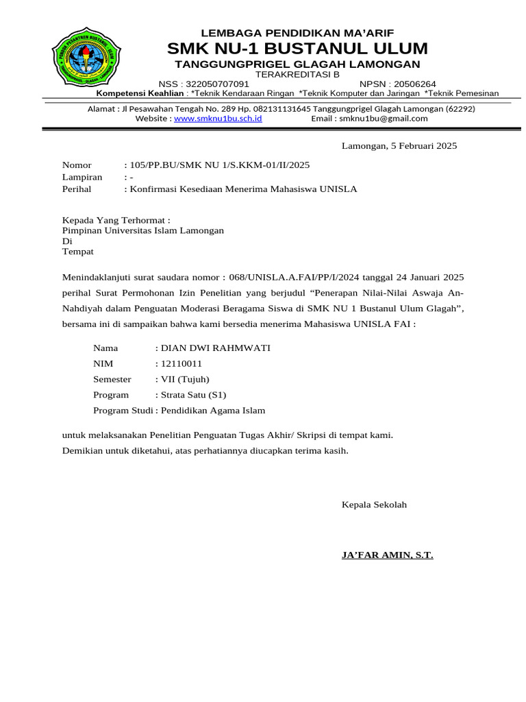 SURAT-BALASAN-KKP-1 | PDF