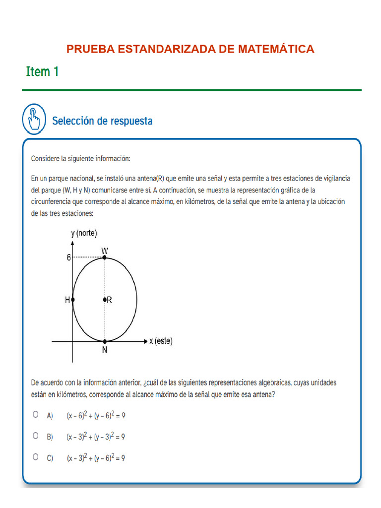 Examen de Matemáticas Estandarizado | PDF