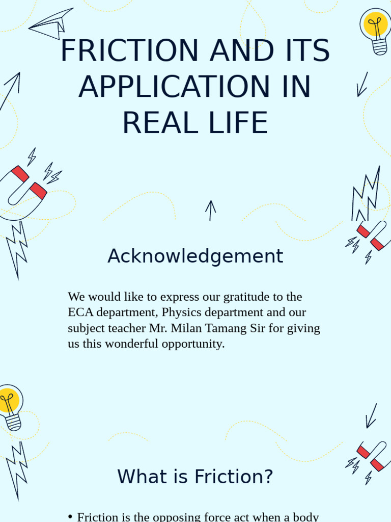 Friction And Its Application In Real Life PDF Friction Vehicle