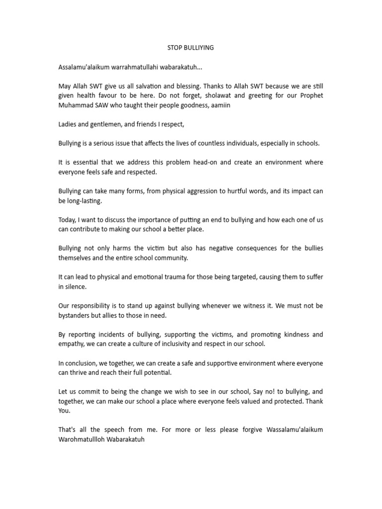 Pidato B. Inggris | PDF