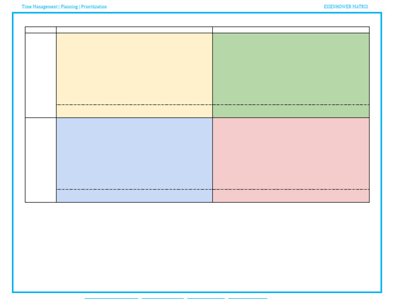 Eisenhower Matrix - Session Sheet 1 | PDF