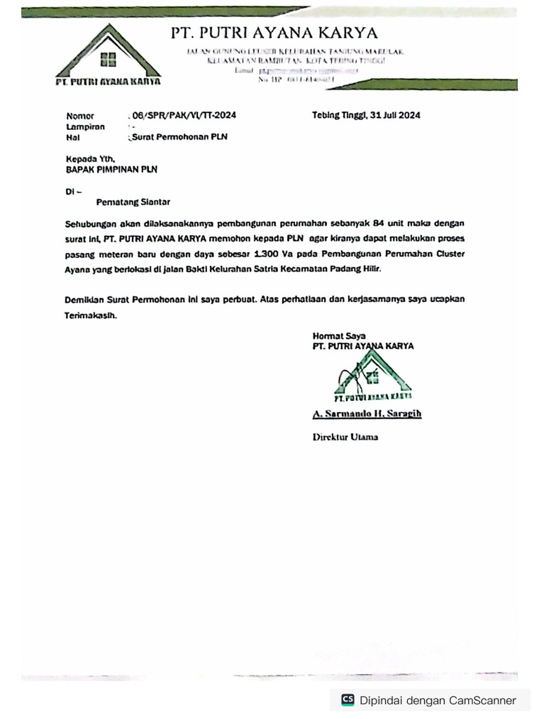 SURAT PLN | PDF