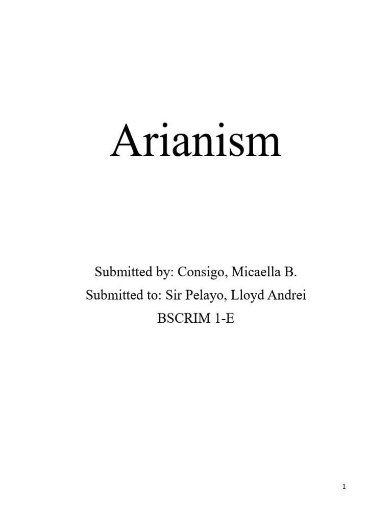 Research Arianism | PDF | Arianism | Trinity
