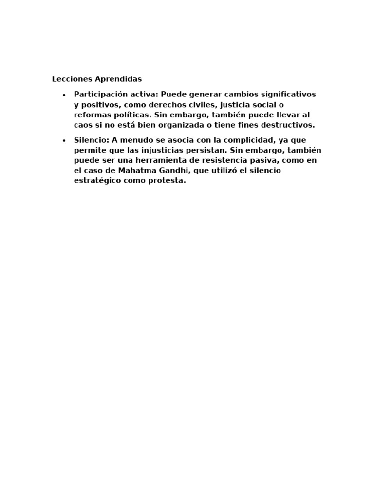 Lecciones Aprendidas | PDF