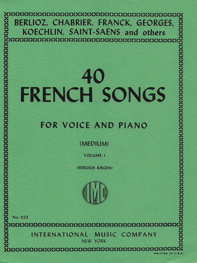 40 French Songs Vol. 1 (Int - L Medium) | PDF