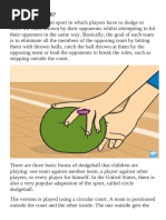 The History of Dodgeball | PDF | Games Of Physical Skill | Ball Games