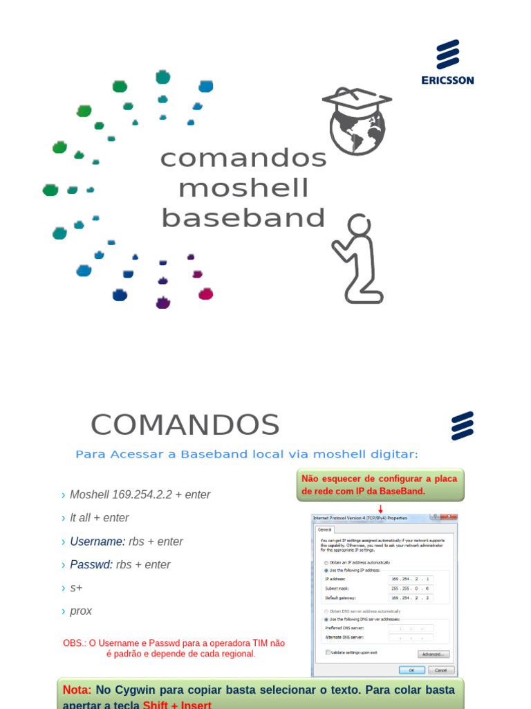 Comandos Moshell BaseBand - RevD-2 | PDF | Informática | Redes de computadores