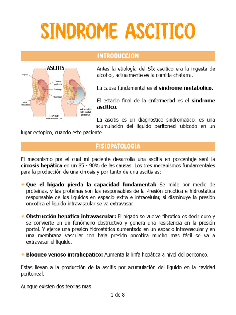 Sindrome Ascitico | PDF | Especialidades Medicas | Enfermedades y ...