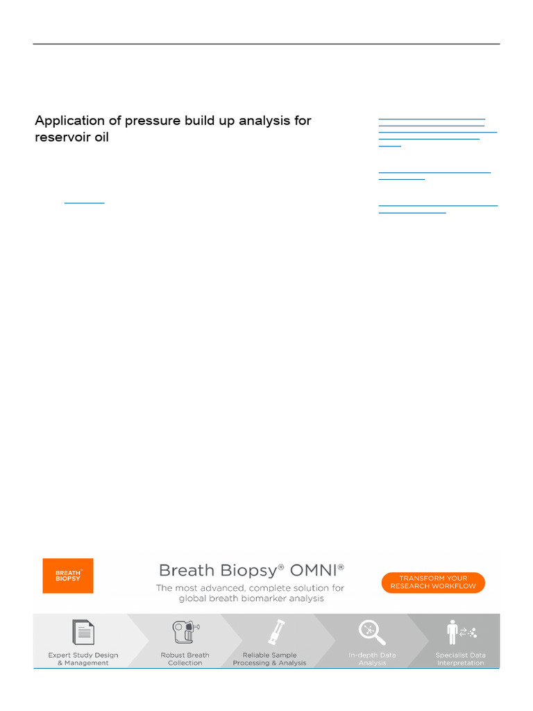 Pressure Build-Up Analysis in Oil Reservoirs | PDF | Petroleum ...