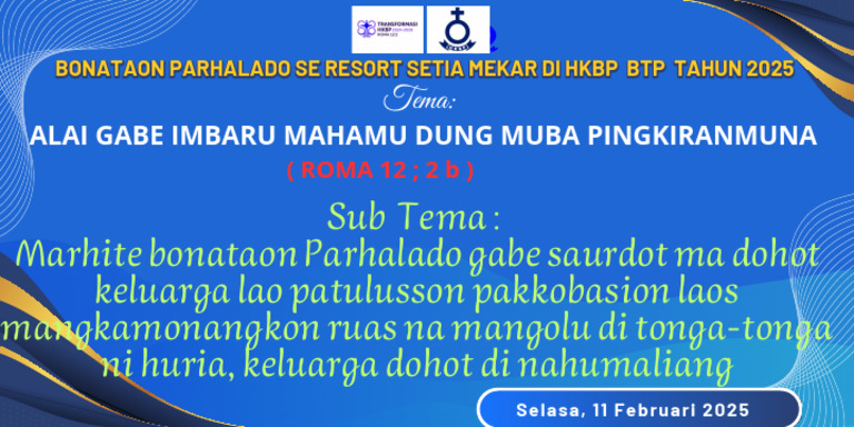Bonataon Parhalado HKBP 2025 | PDF