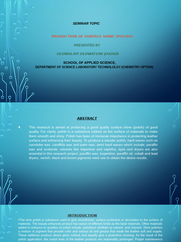 prof josh | PDF | Wax